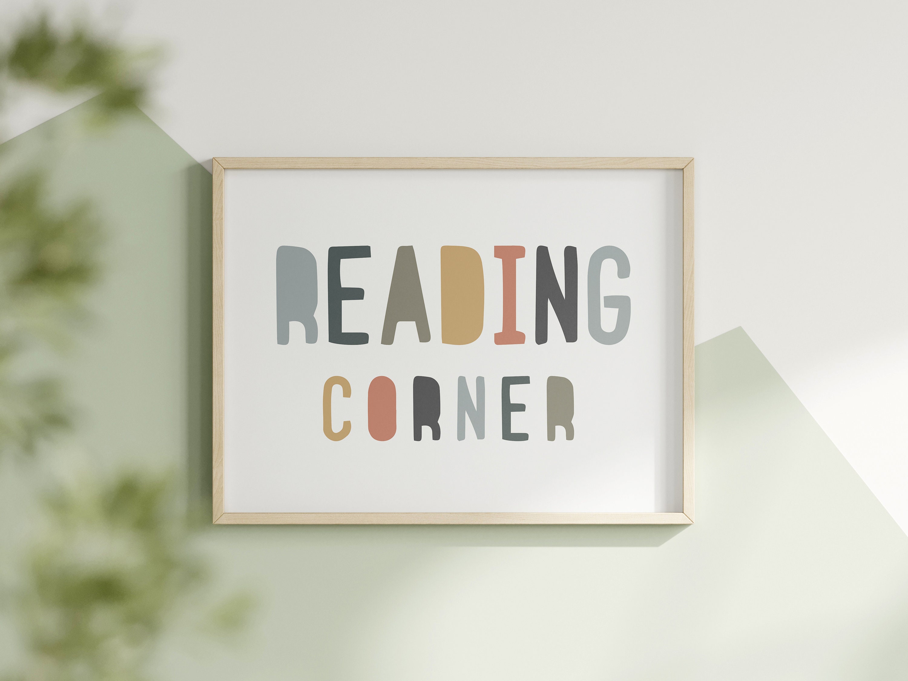 Kids Montessori Reading Corner Set of 6 Wall Art Decor Read Definition ...