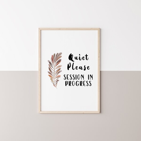 Quiet Please Sign - Etsy