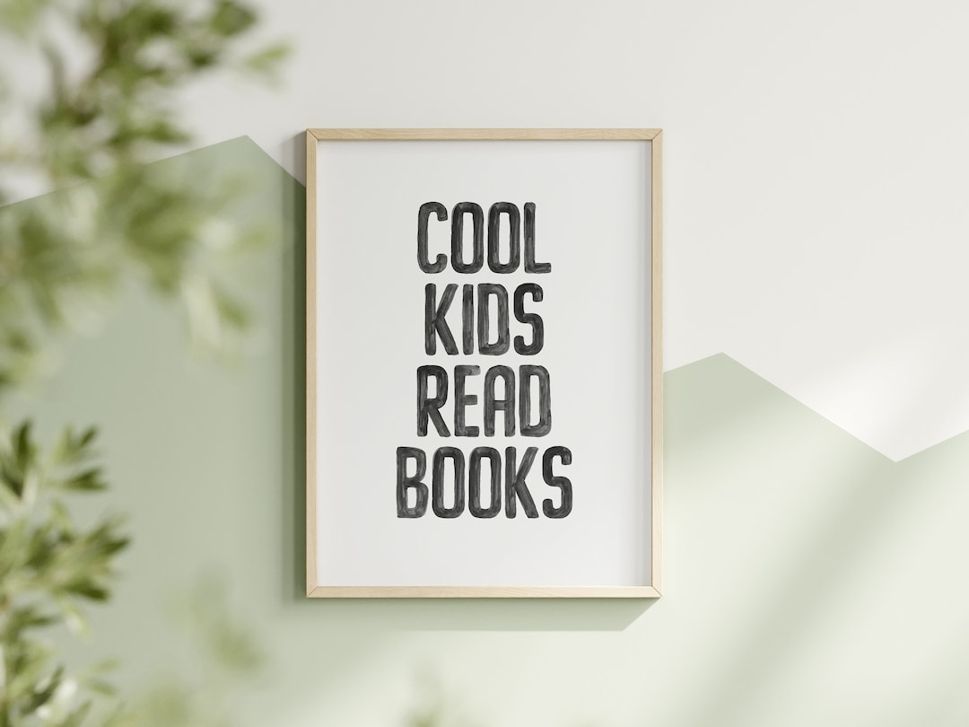 Cozy Reading Corner Printable Cool Kids Read Books Black and White ...