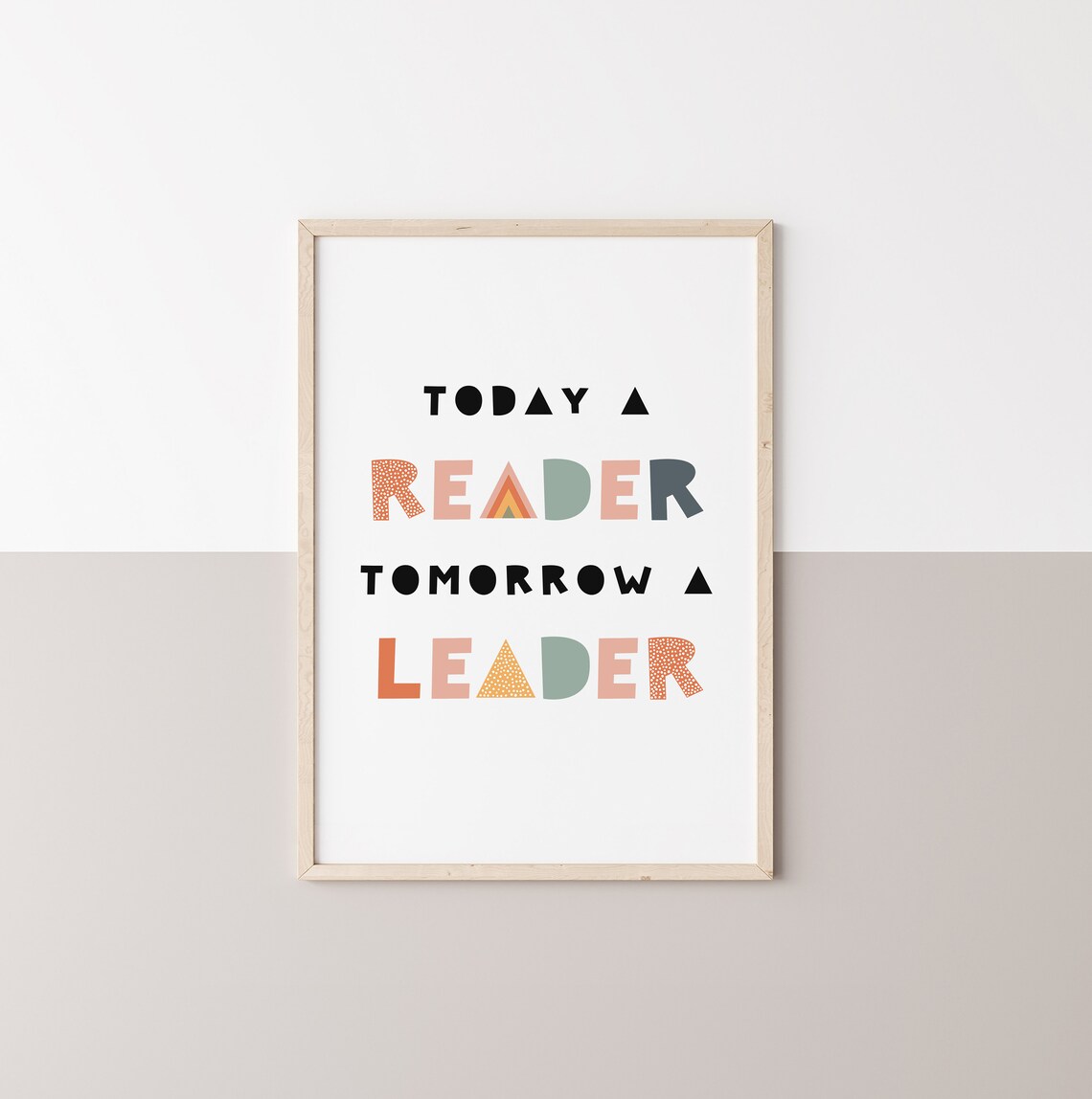 Reading Corner Set of 4 Wall Art for Kids Room Decor Today a - Etsy