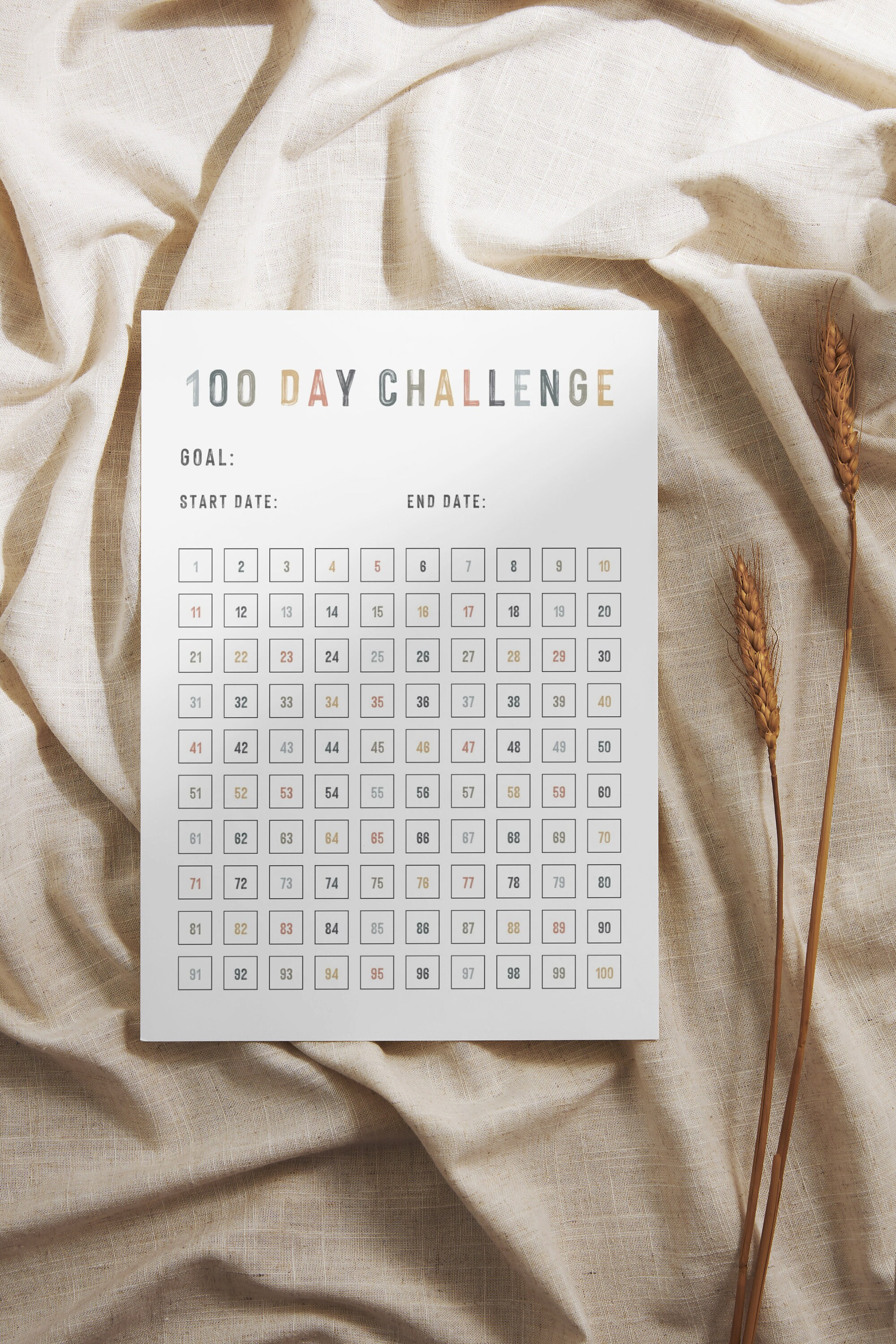 100 Days Challenge 100 Days of Challenge Download 100 Day - Etsy