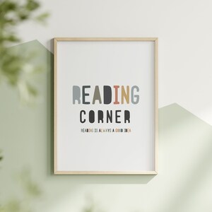 Kids Reading Corner Set of 6 Montessori Reading Nook Wall Art Decor - Etsy