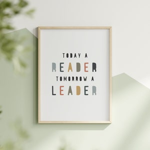 Kids Montessori Reading Corner Set of 6 Wall Art Decor Read Definition ...