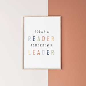 Colorful Reading Nook Set Pastel Rainbow Wall Art for Children's Room ...