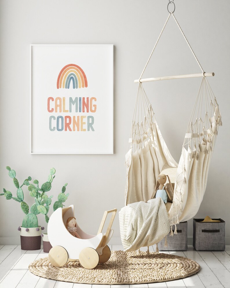 Calm Corner Sign Wall Art Instant Download Mental Health Classroom ...