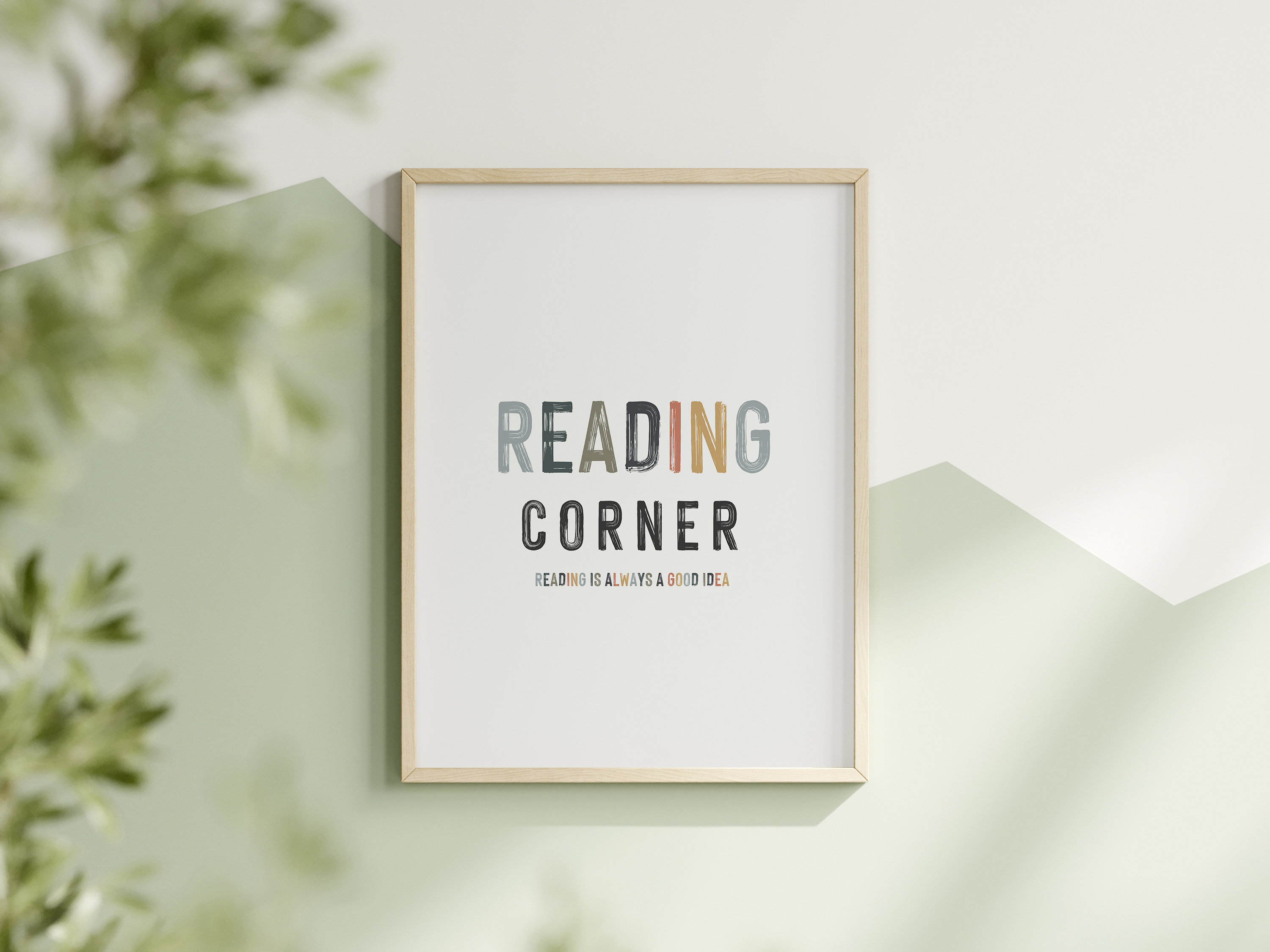 Reading Corner Boho Rainbow Kids Gallery Wall Set 3 Montessori Reading ...