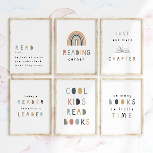 Read Meaning Wall Art for Kids Room Decor Set of 3 Cool Kids Read Books ...