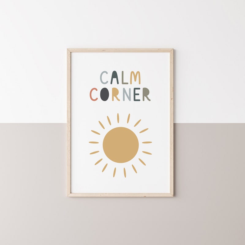 Calming Corner Sign - Etsy