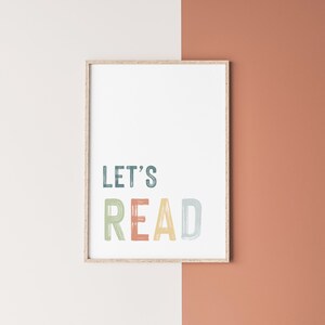 Colorful Reading Nook Set Pastel Rainbow Wall Art for Children's Room ...