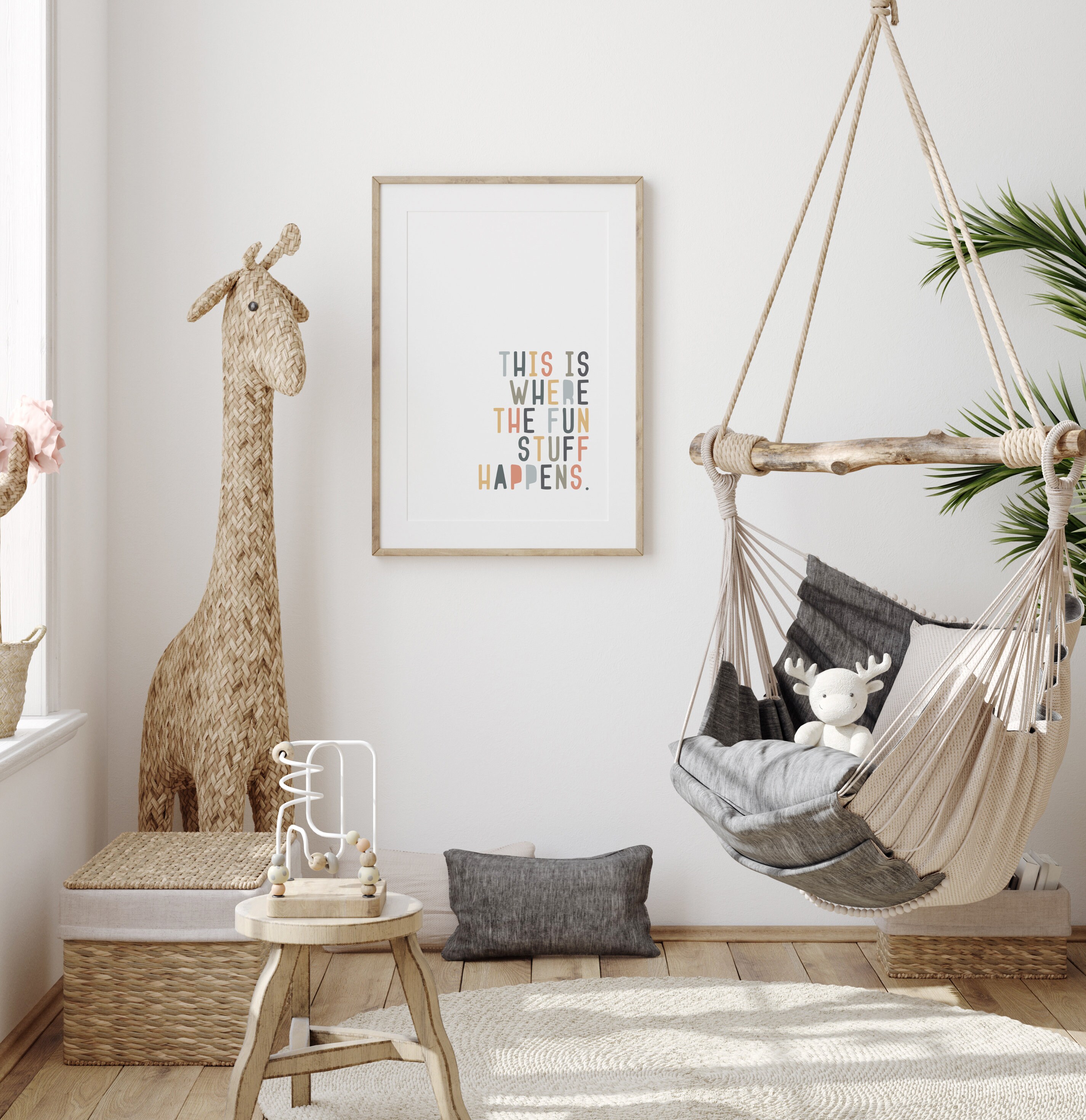 Kids Neutral Playroom Decor Wall Art Prints for Toddler Room Decor This ...