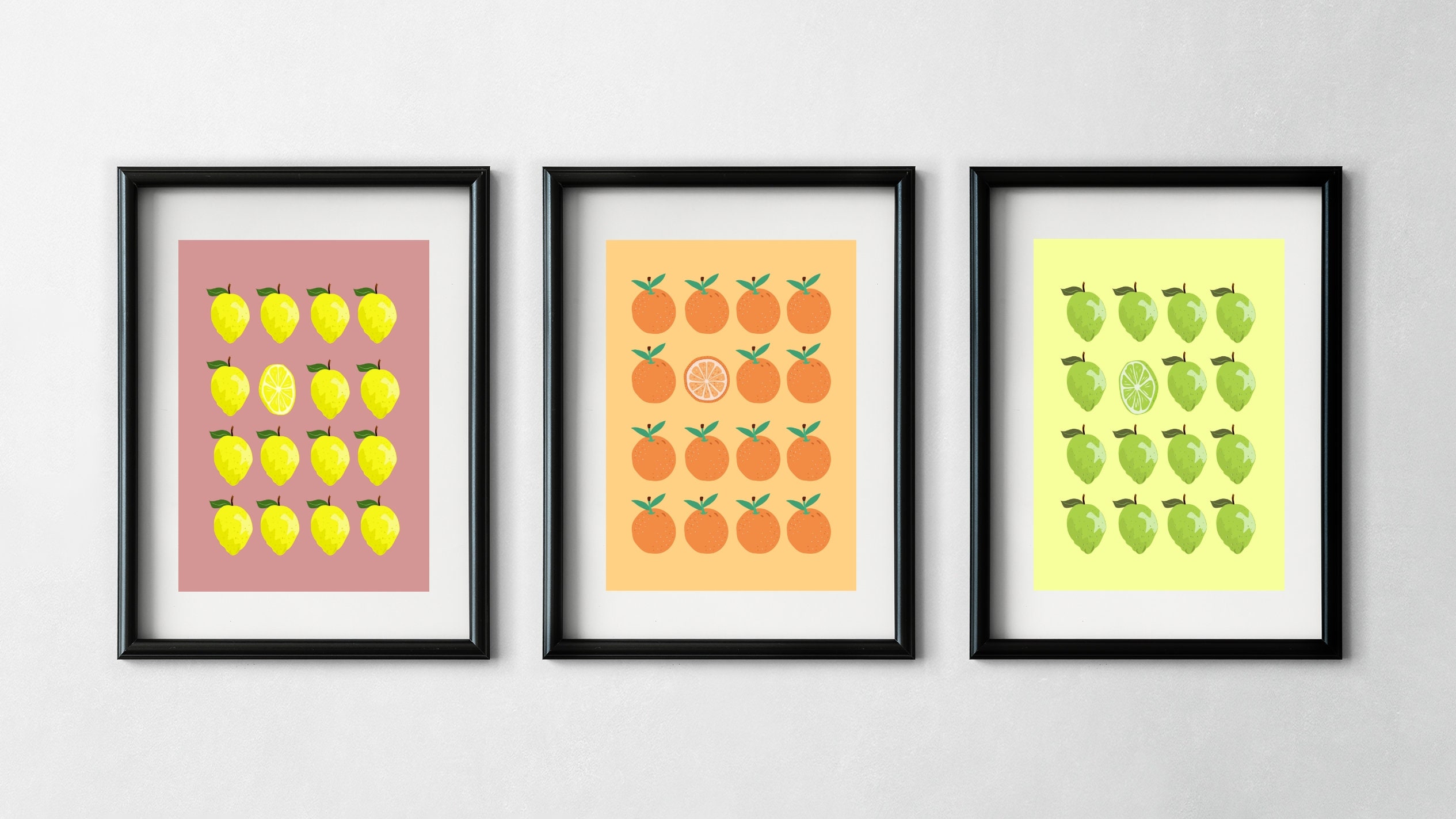 Citrus Lemon Fruit Printable Wall Decor Digital Download - Etsy