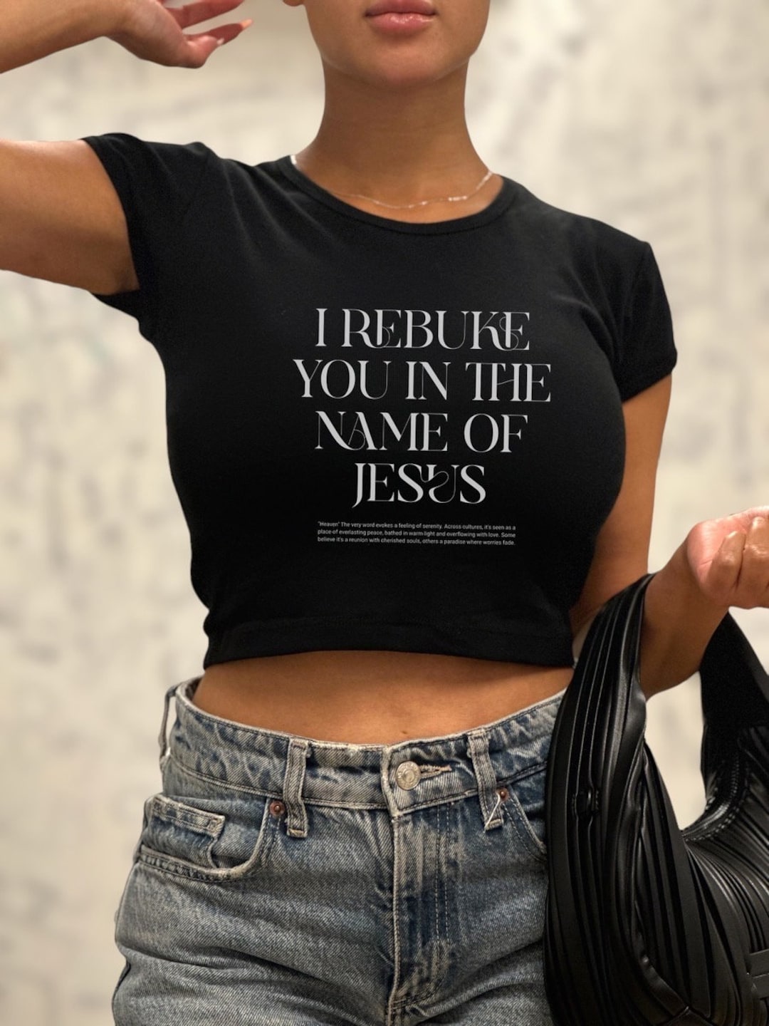 I Rebuke You in the Name of Jesus Baby Tee, Jesus Shirt, Christian Boho ...
