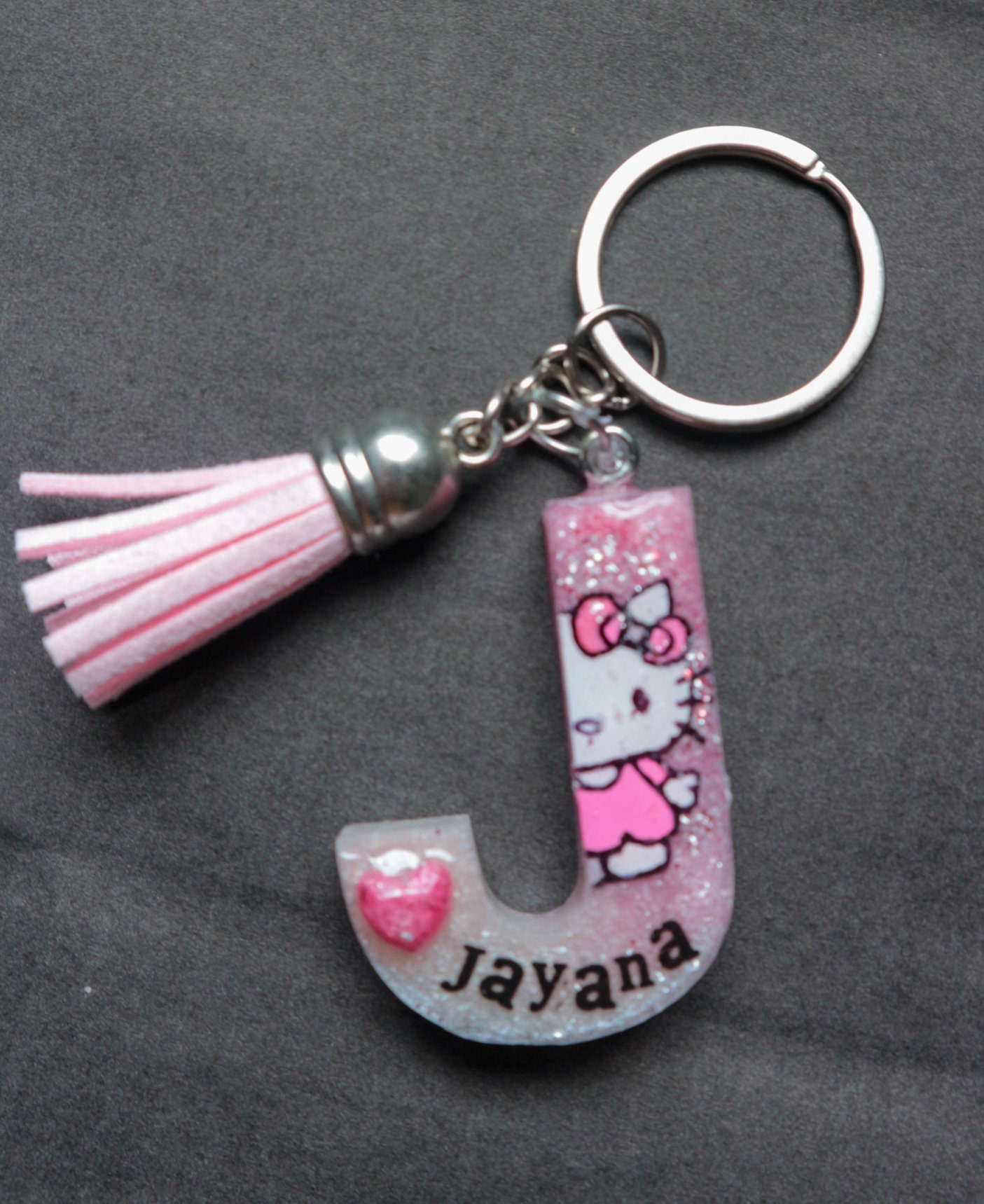 Personalized Hello Kitty Customized Keychain With Name Handmade ( GOOD ...