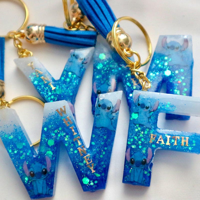 Stitch custom name stickers - Etsy México