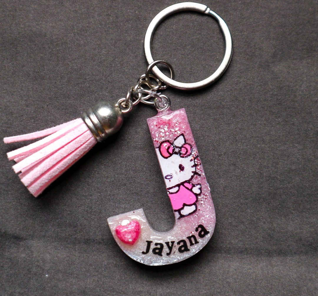 Personalized Hello Kitty Customized Keychain With Name Handmade ( GOOD ...