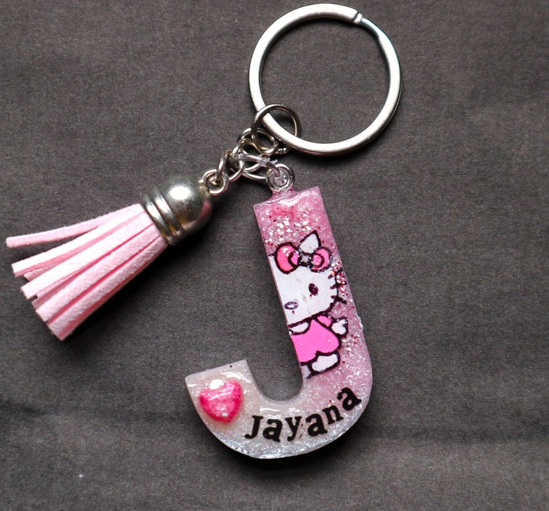Personalized Hello Kitty Customized Keychain With Name Handmade ( GOOD ...