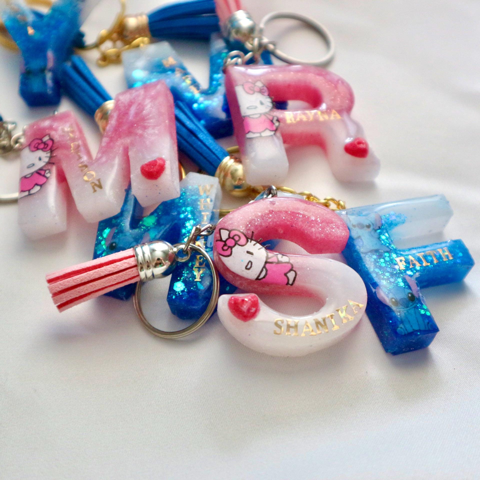 Personalized Hello Kitty Customized Keychain With Name Handmade ( GOOD ...