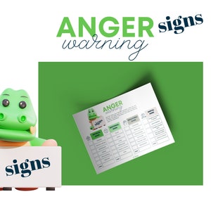 Anger Warning Signs Worksheet Printable for Kids & Teens-child Therapy ...