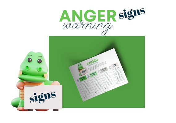 Anger Warning Signs Worksheet Printable for Kids & Teens-child | Etsy