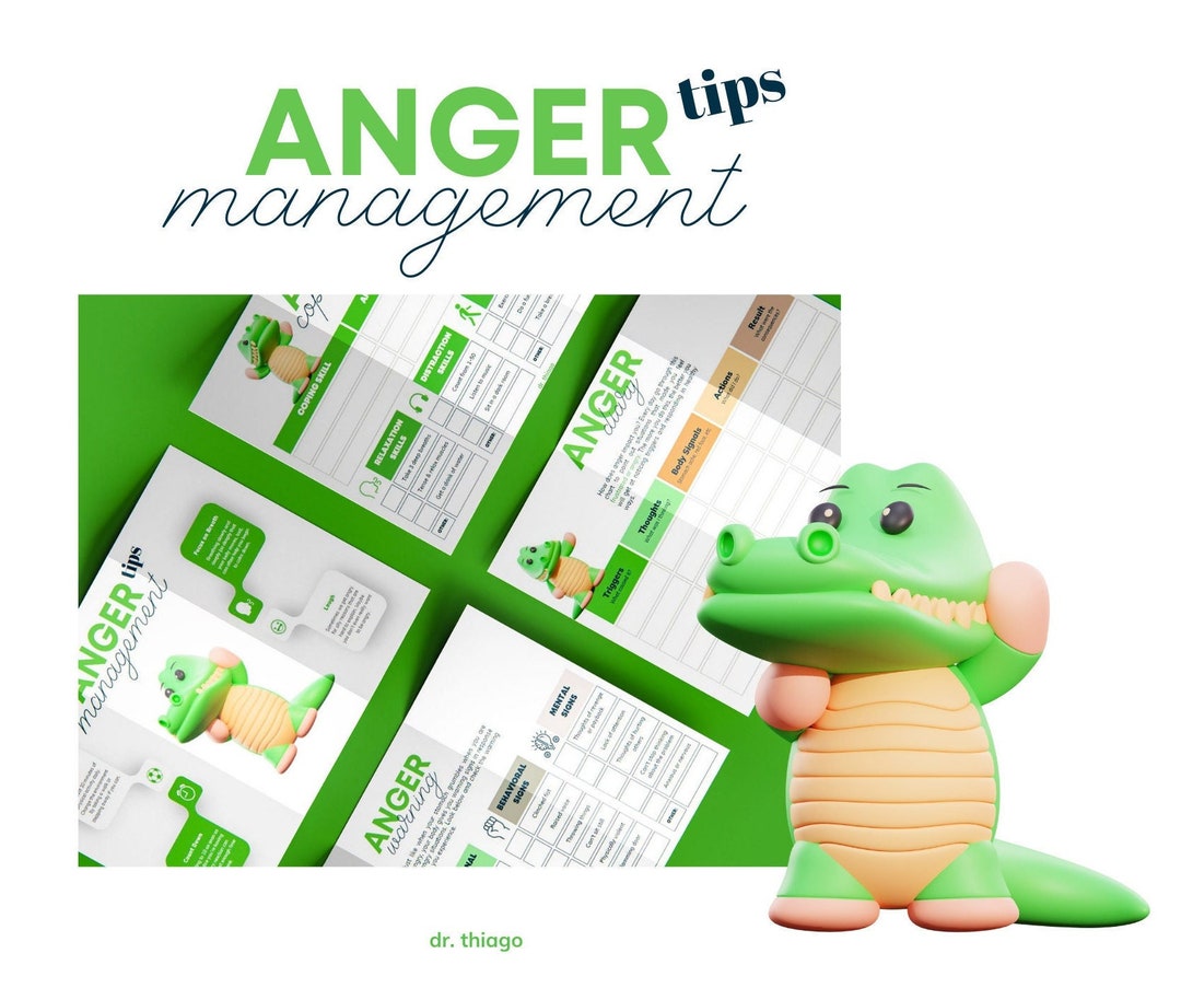 Anger Management Worksheets 6 Item Printable Bundle for Kids & Teens ...