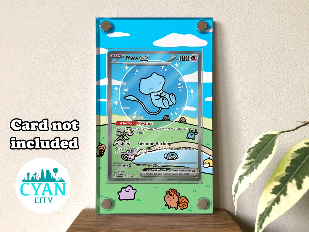 MEW EX Paldean Fates 232/091 Extended Custom Pokemon Card Frame and ...