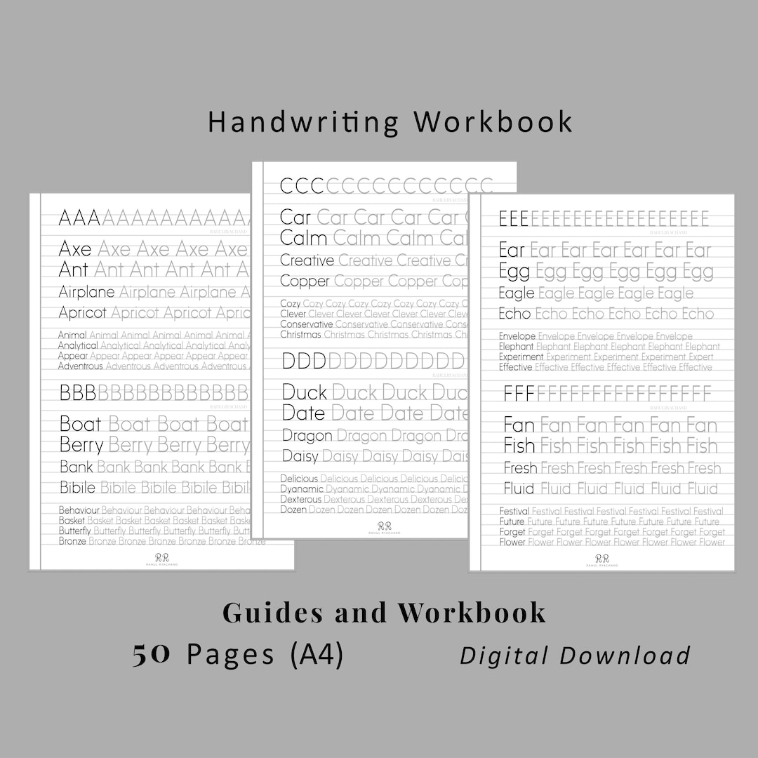 Printable Handwriting Practice Sheets Print Handwriting - Etsy