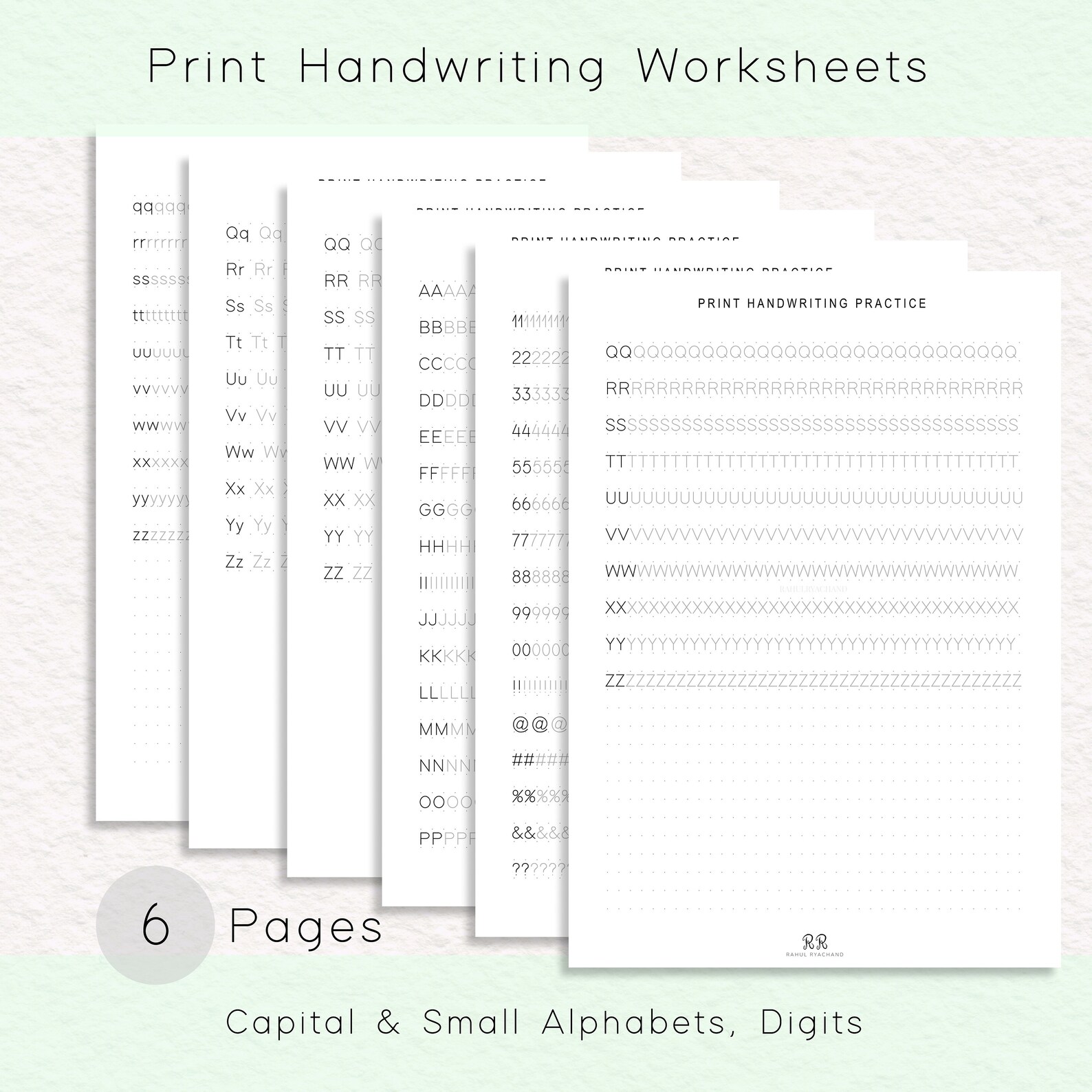 Creative Handwriting Bundle, Print Alphabet Practice Sheets ...