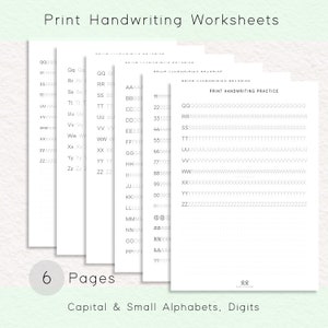 Print Handwriting Practice Workbook for Kids (PDF) - Etsy