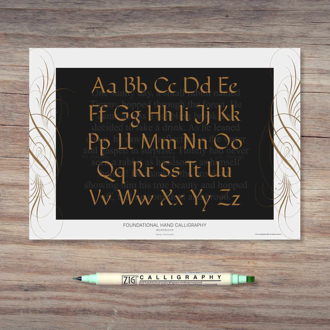 Calligraphy Practice, Worksheet, Calligraphy Guides, Letterings ...