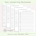 Italic Handwriting Workbook, 25 Pages Practice Sheets, Printable Italic Calligraphy, Beginner ...