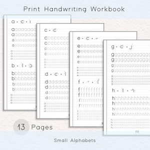 Buy Printable, Handwriting Practice Sheets, Print Handwriting Workbook ...