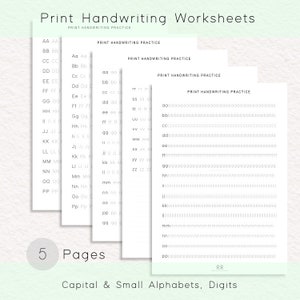 Print Handwriting Practice Workbook for Kids (PDF) - Etsy