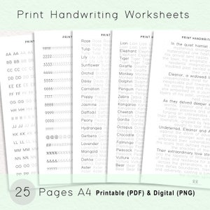 Creative Handwriting Bundle, Print Alphabet Practice Sheets ...