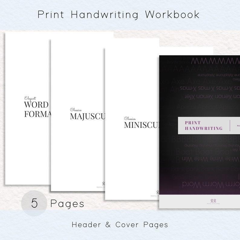 Printable Handwriting Practice Sheets, Digital Handlettering Worksheet ...