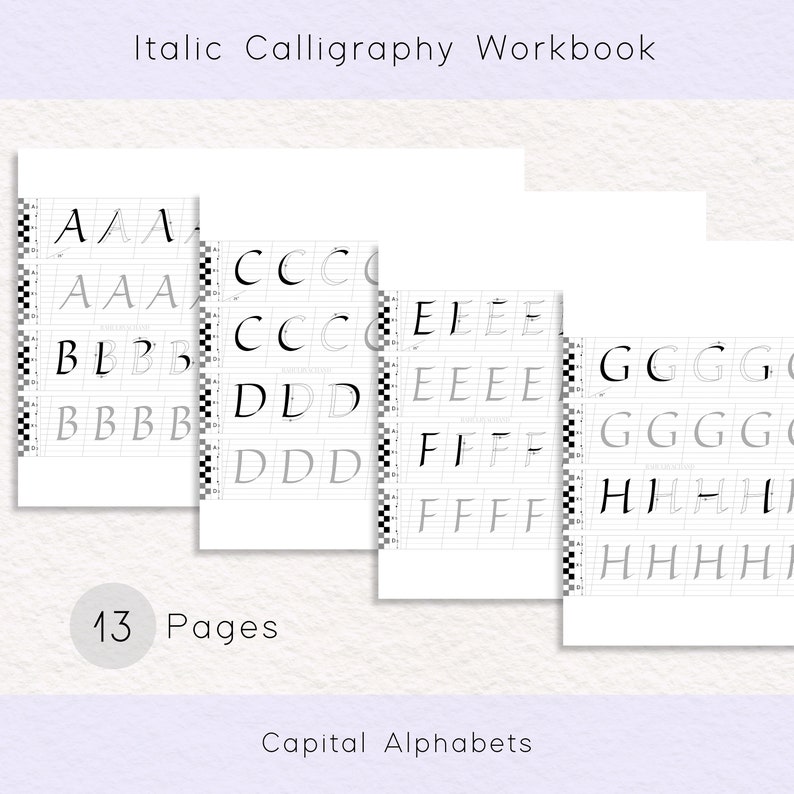 Calligraphy Workbook, Practice, Worksheet, Master the Art of Italic ...