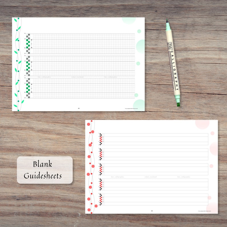 Foundational Hand Calligraphy Workbook: Lettering Guide (digital ...