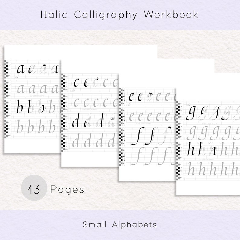 Calligraphy Workbook, Practice, Worksheet, Master the Art of Italic ...