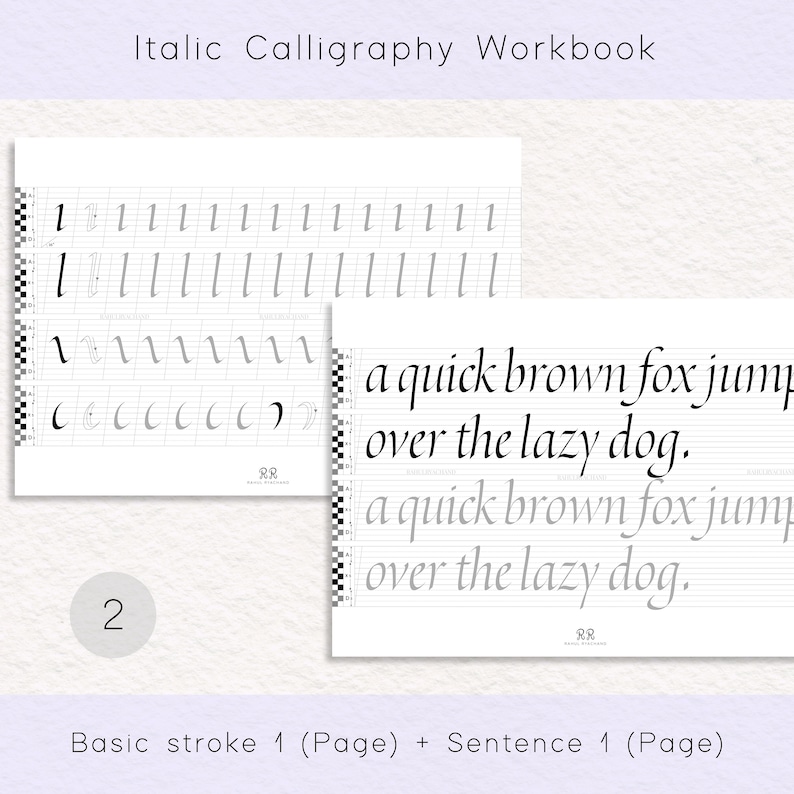 Calligraphy Workbook, Practice, Worksheet, Master the Art of Italic ...