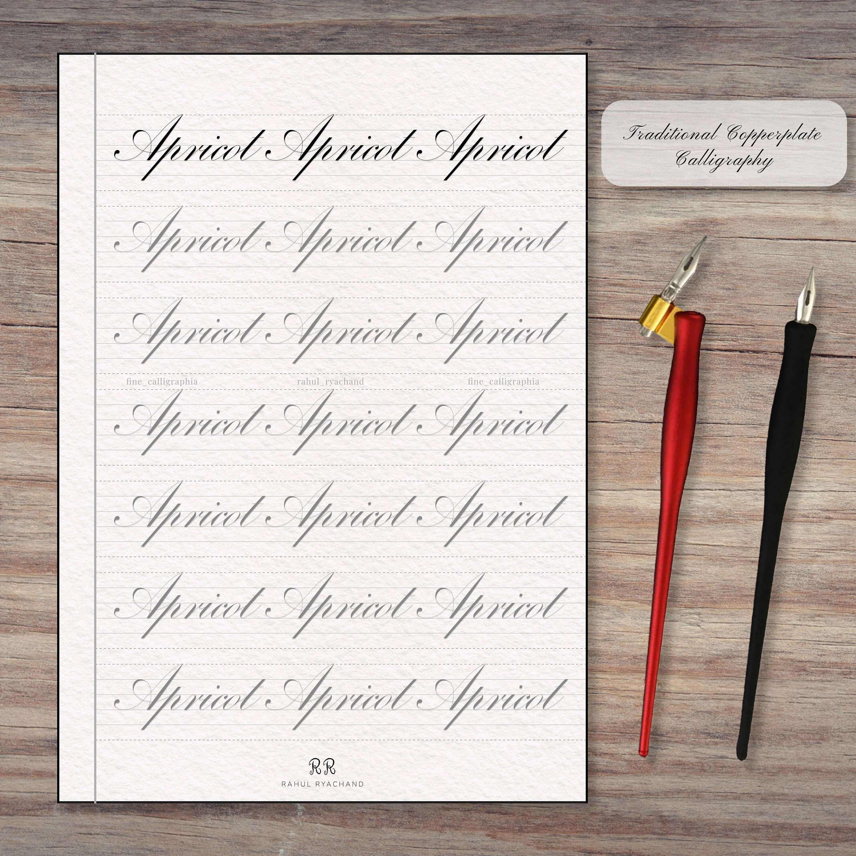 Copperplate Calligraphy Workbook, Learn Copperplate, Worksheets ...
