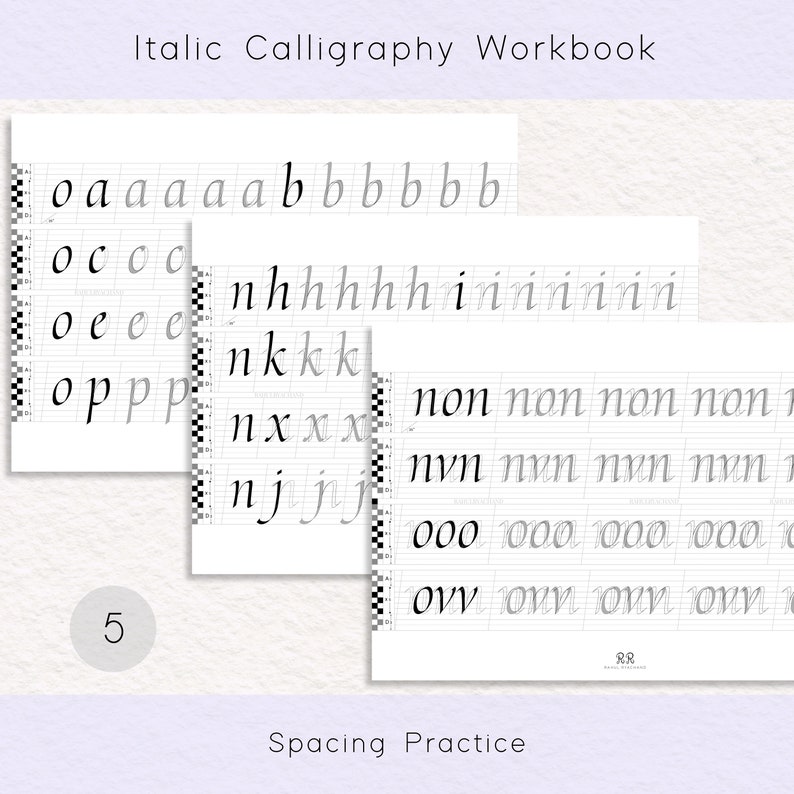 Italic Calligraphy Practice Guide: Beginner Hand Lettering Workbook ...