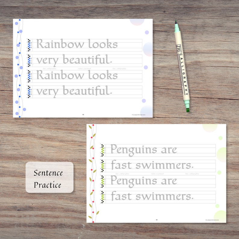 Foundational Hand Calligraphy Workbook: Lettering Guide (digital ...