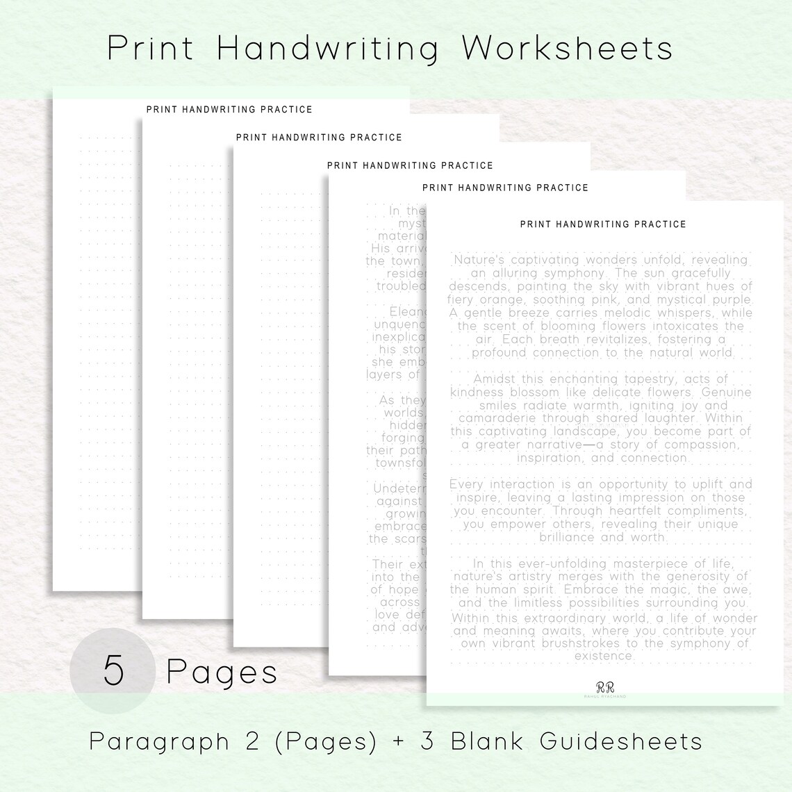 Creative Handwriting Bundle, Print Alphabet Practice Sheets ...