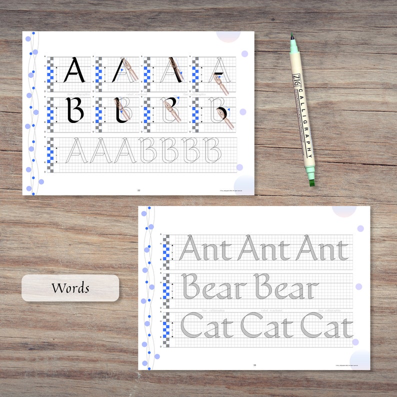 Foundational Hand Calligraphy Workbook: Lettering Guide (digital ...