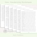 Italic Handwriting Workbook, 25 Pages Practice Sheets, Printable Italic Calligraphy, Beginner ...