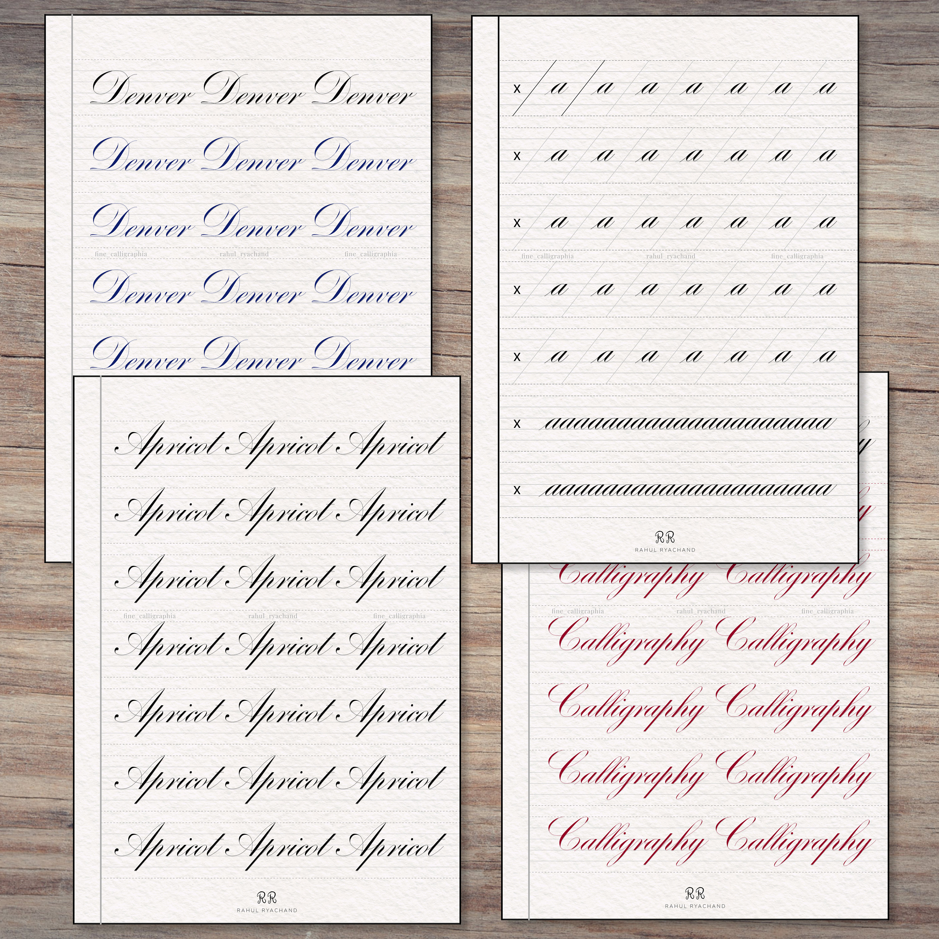 Copperplate Calligraphy Workbook, Learn Copperplate, Worksheets ...