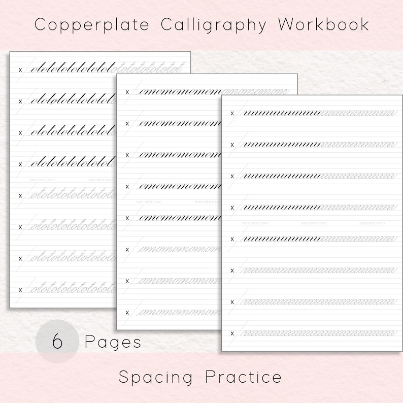 Copperplate Calligraphy Worksheets PDF – 80 Pages Printable A4 Practice Sheets for Beginners ...