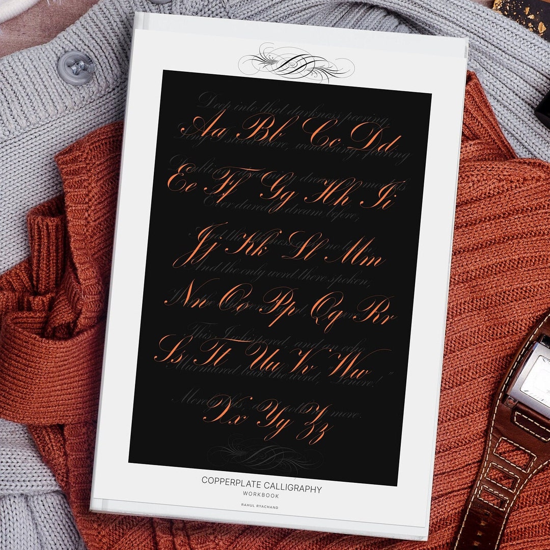 Copperplate Calligraphy Workbook, Learn Copperplate, Worksheets, Guidebook, Engrosser's Script ...