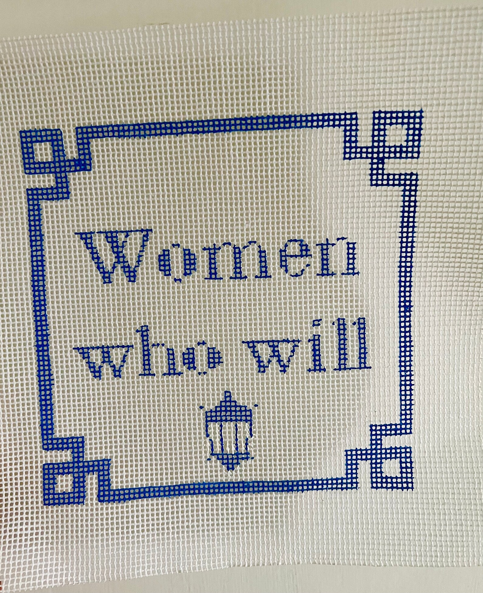Wellesley College "women Who Will" Needlepoint Canvas - Etsy