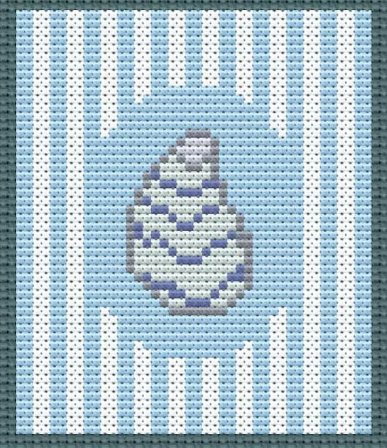 Striped Seashells Hand-painted 13-mesh Needlepoint Canvas - Etsy