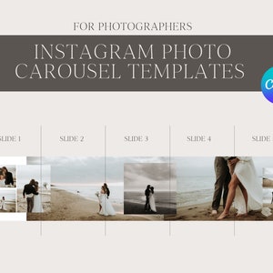 Instagram 5-slide Seamless Carousel Canva Template for Photographers ...